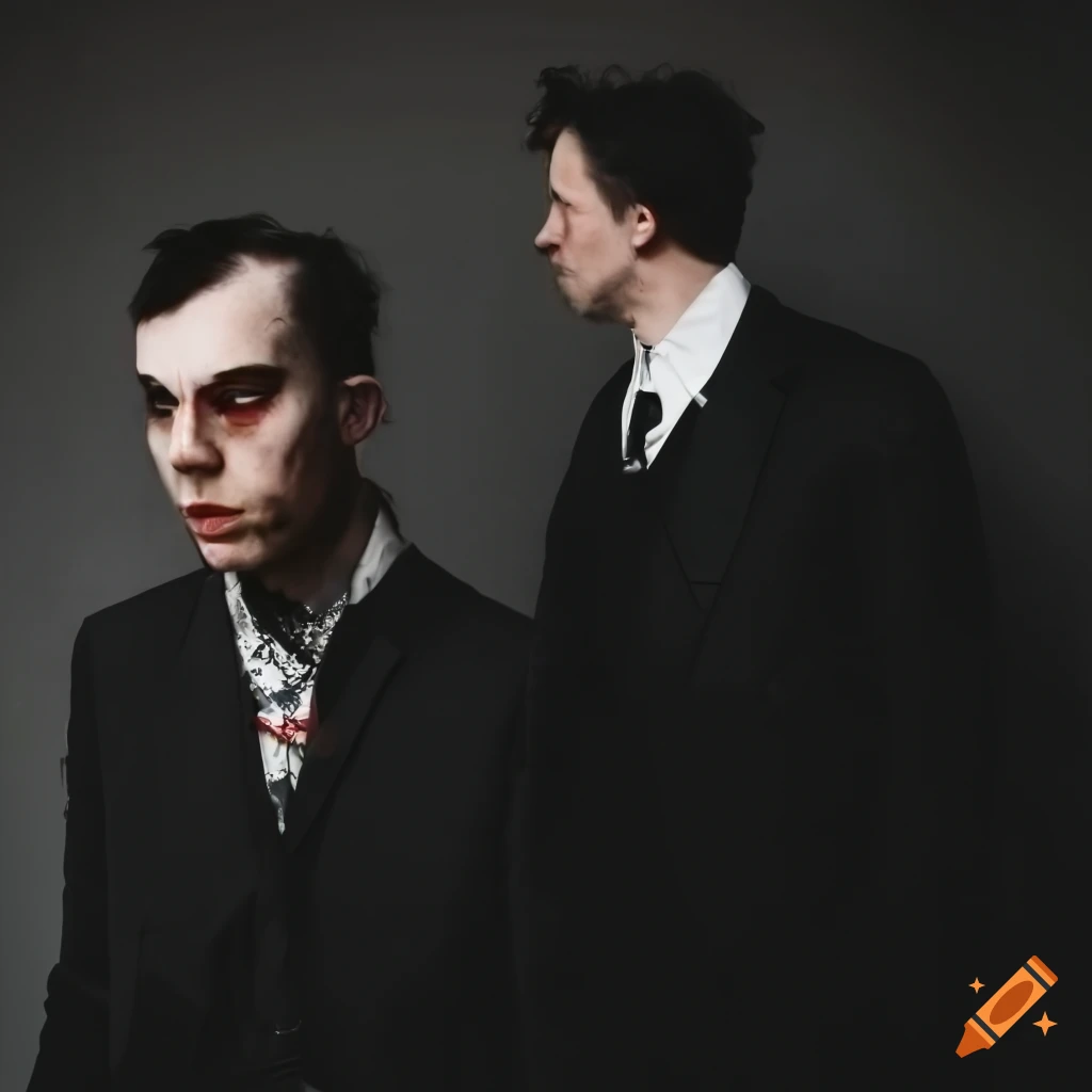 Punk rock band in edgy formal wear on Craiyon