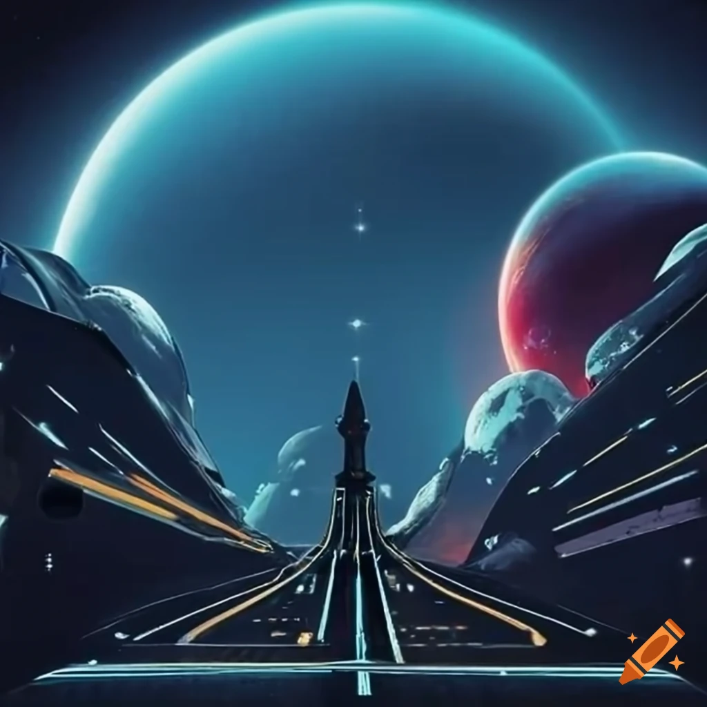 Space highway on Craiyon