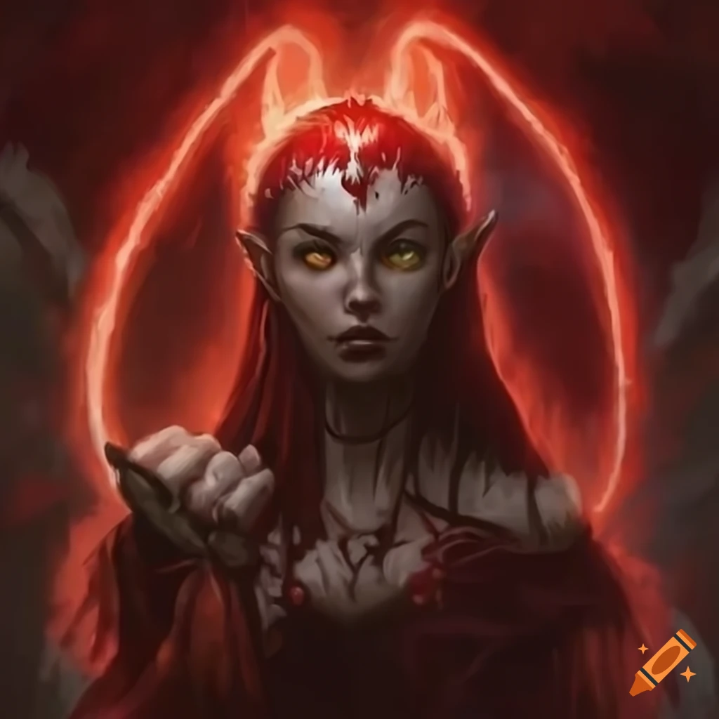 Evil red crown inspired by magic: the gathering style art on Craiyon