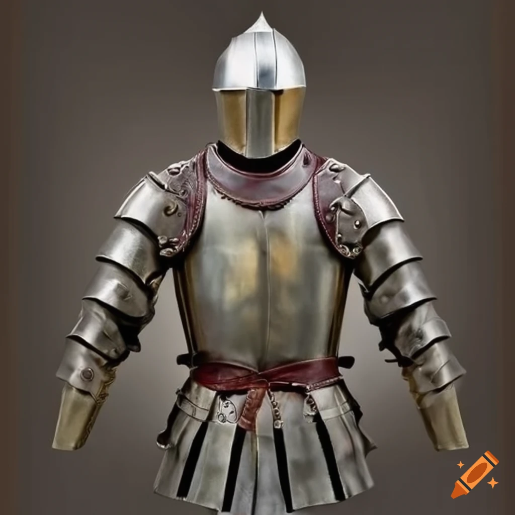 Medieval cuirass armor on Craiyon