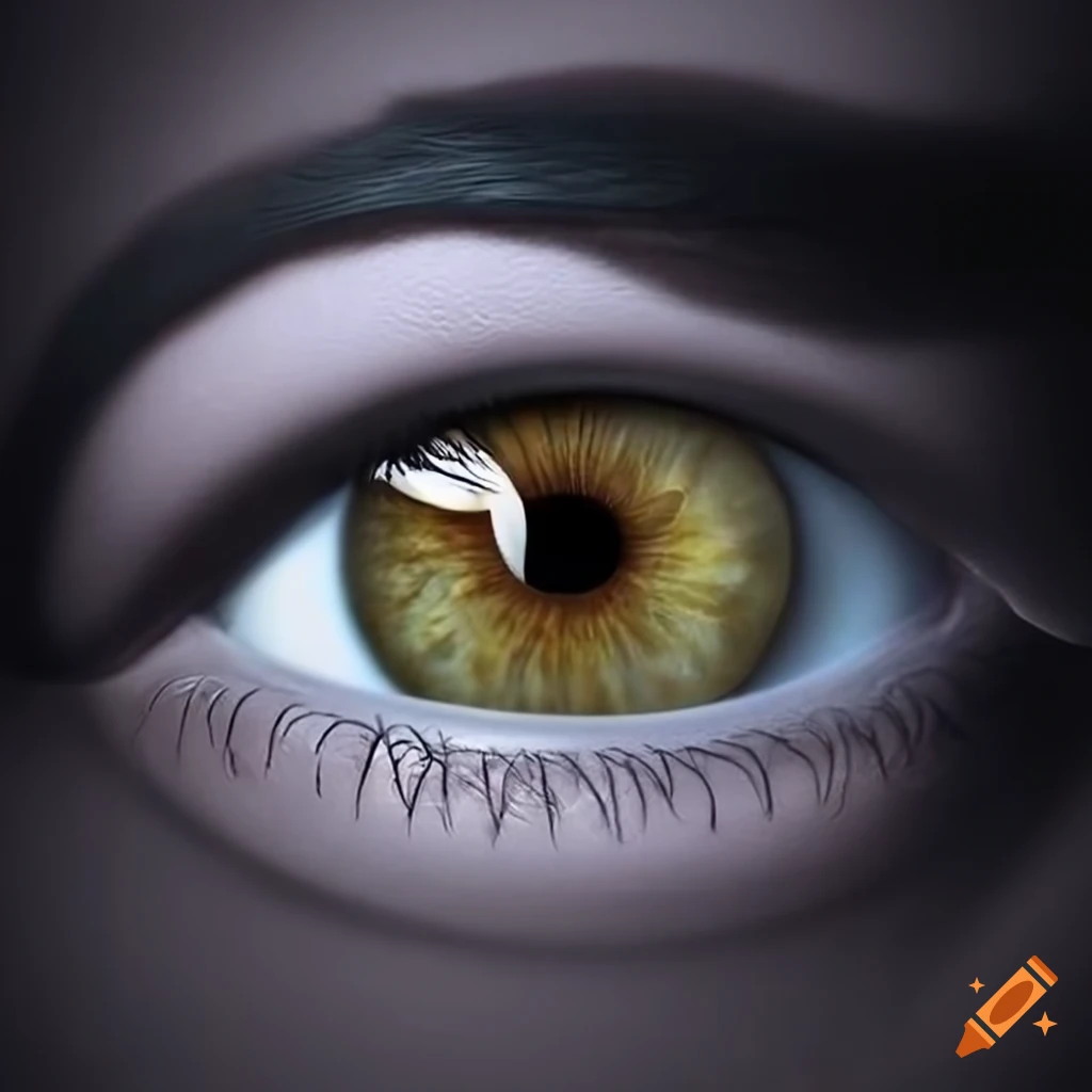 Realistic human eye close-up on Craiyon