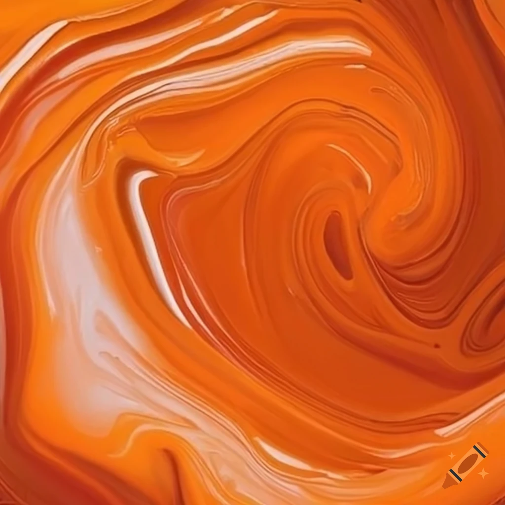 Mix of shades of orange acrylic paint on Craiyon