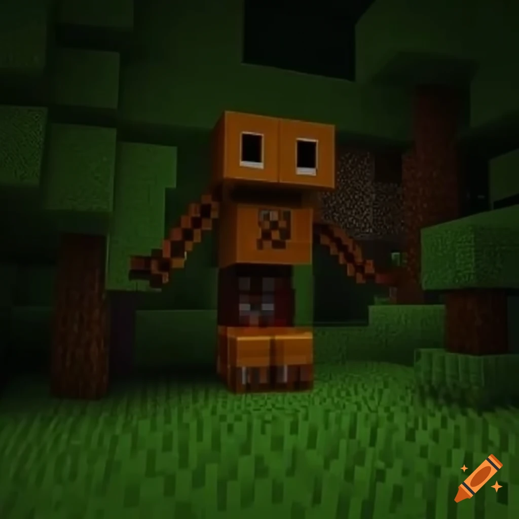 Robot in minecraft style on Craiyon