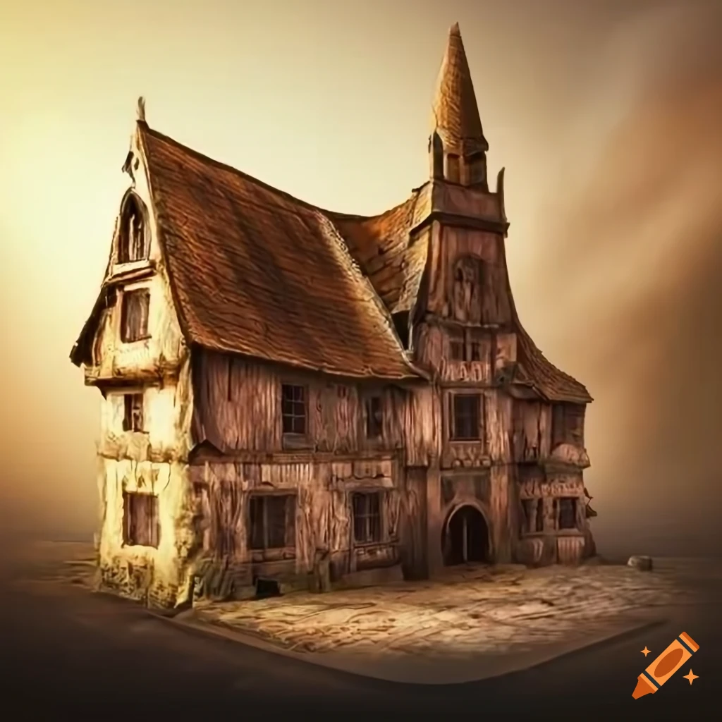 Medieval house on Craiyon