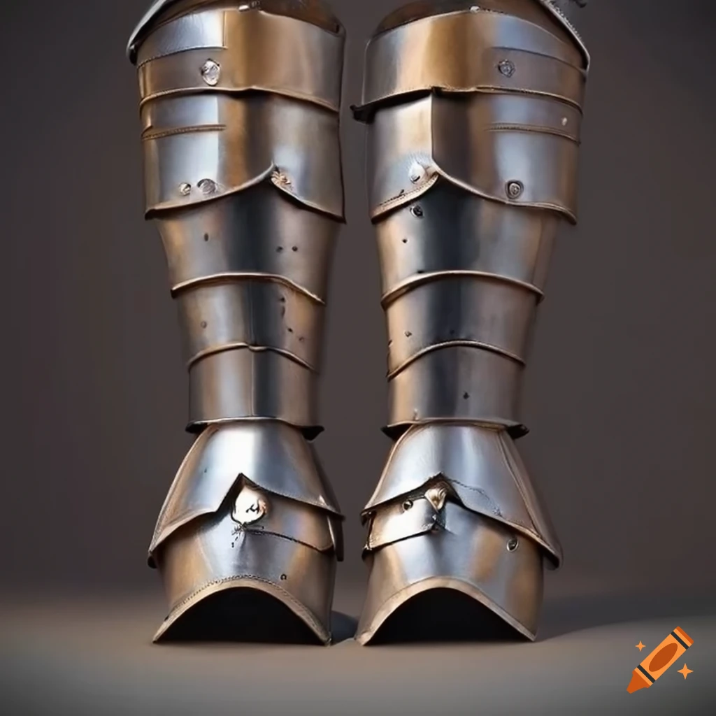 Medieval light armor shoes on Craiyon