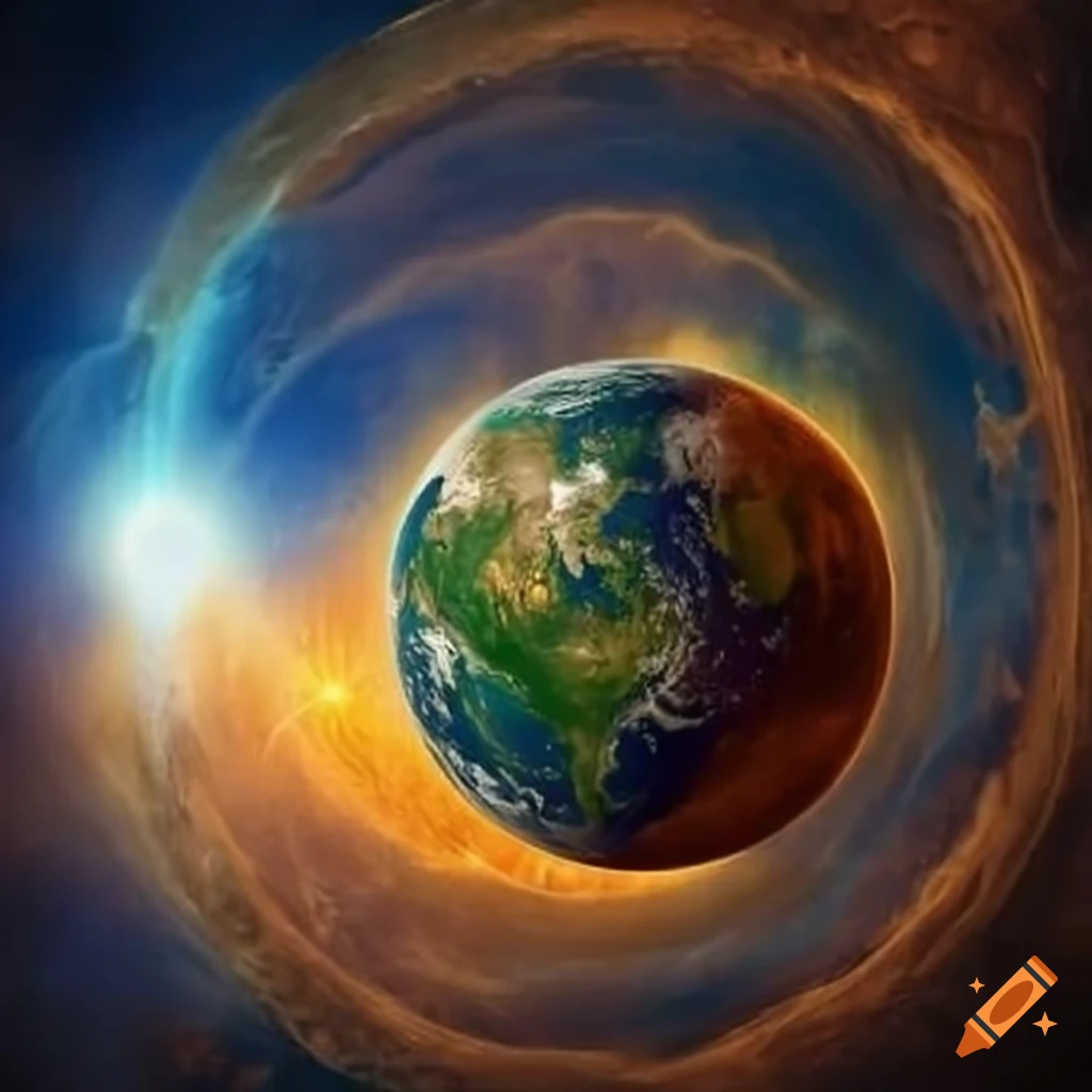 Creation of the earth by god on Craiyon