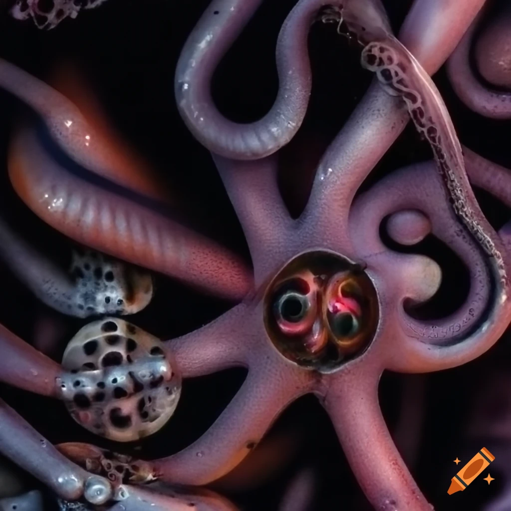 Eldritch horror mechanical squid on Craiyon