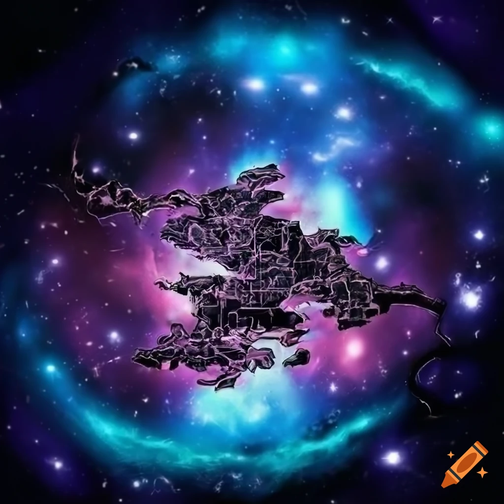 Yugioh art card showing map coordinates in outer space on Craiyon