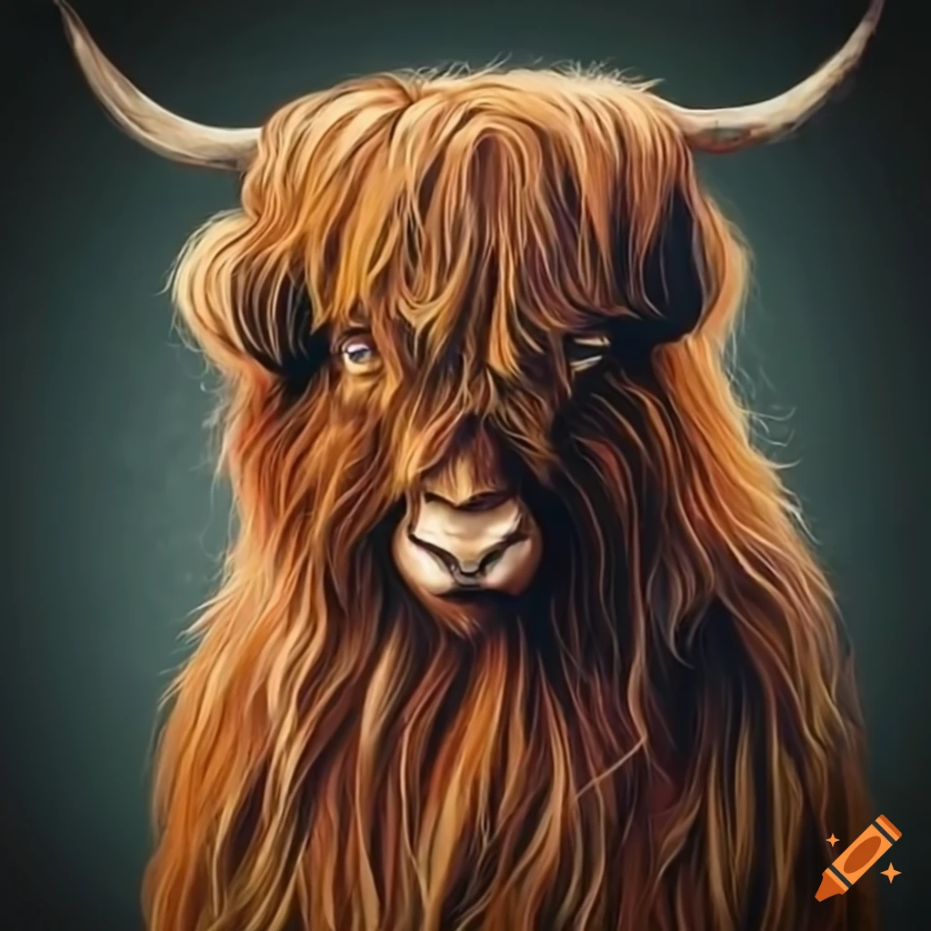 Scottish highlander in traditional dress against a scenic mountain ...