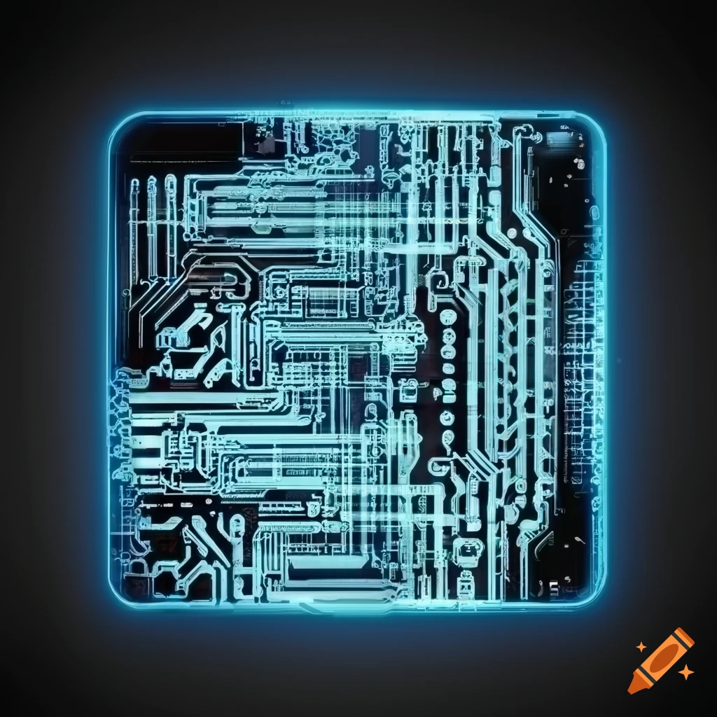 Circuit board x-ray with interconnected wires on Craiyon