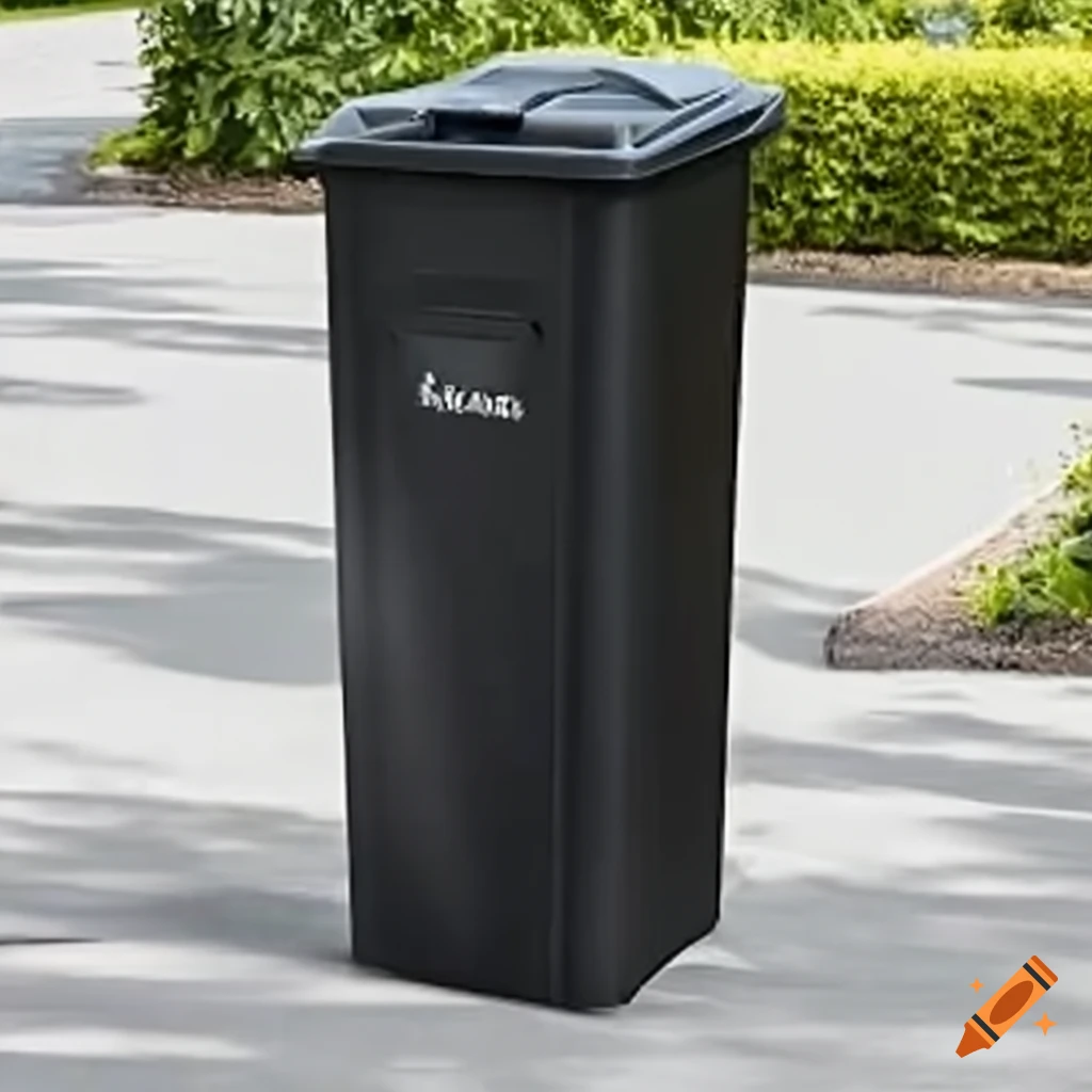 1.5 cubic meter outdoor garbage bin with user-friendly design on Craiyon