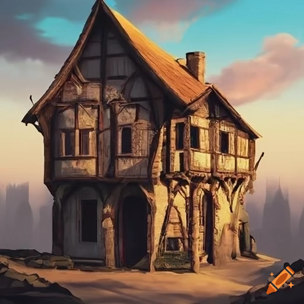 Medieval house on Craiyon