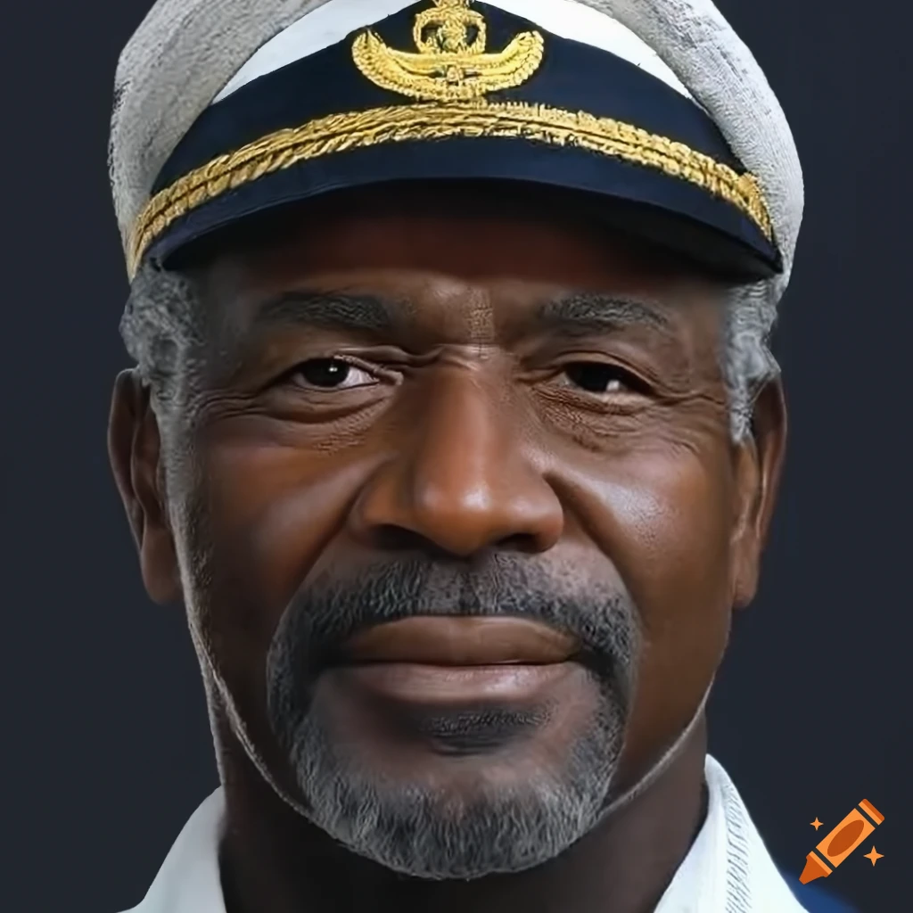 African American boat captain in 1964 with accurate eyes and face ...