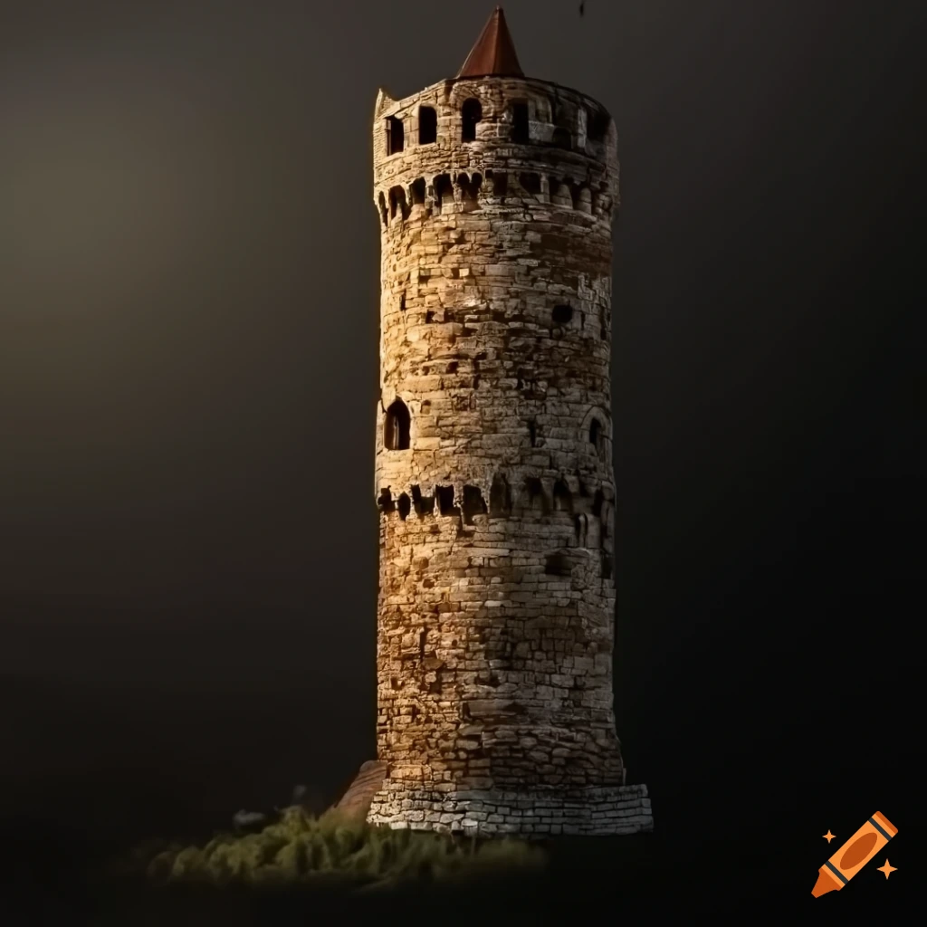 Medieval wall tower on Craiyon