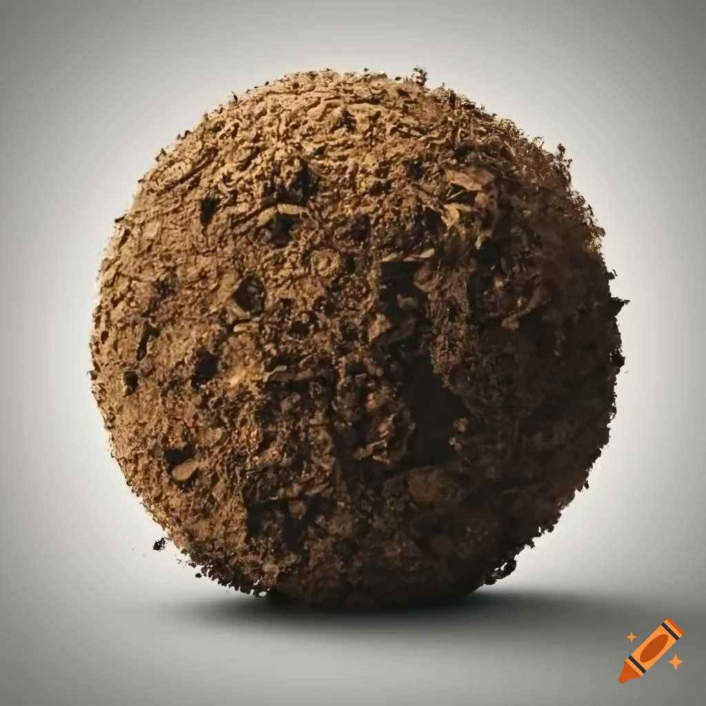 Vine dirt ball projectile on blank background on Craiyon