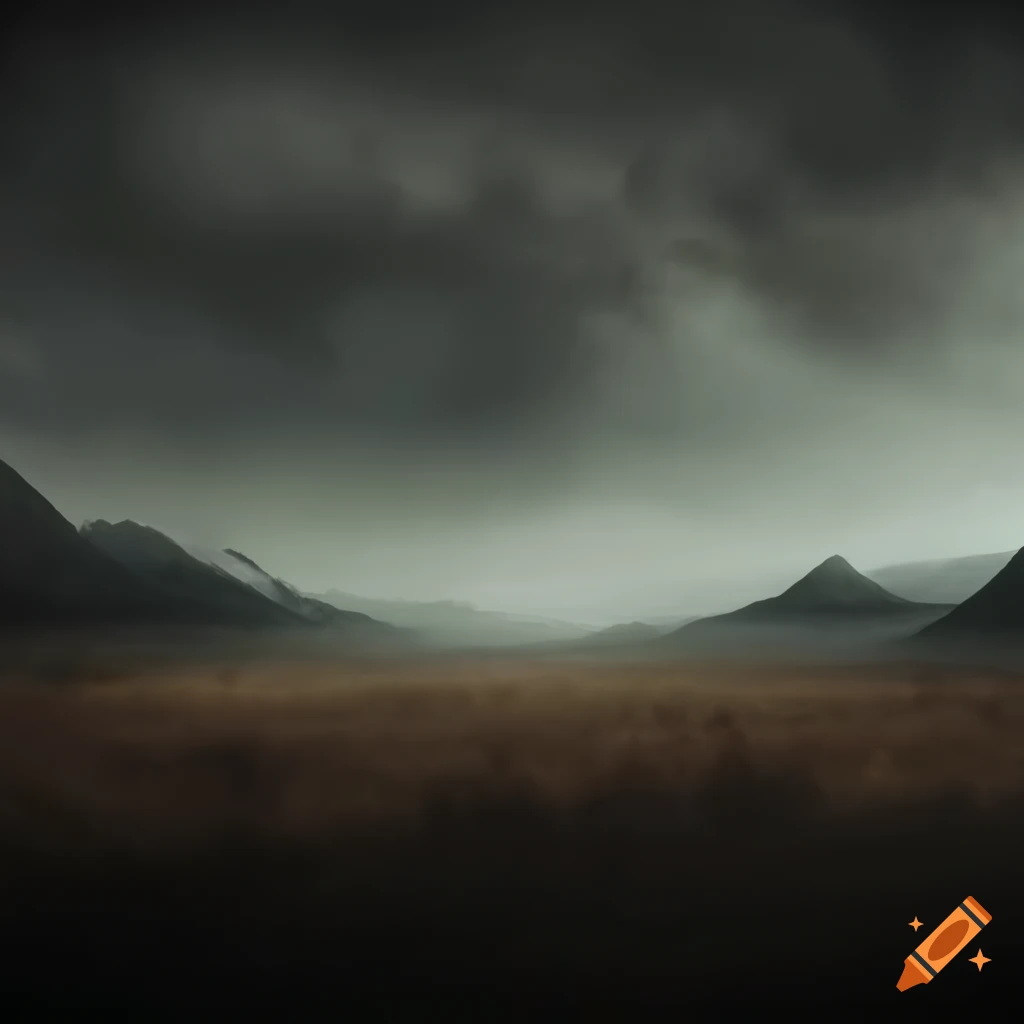 Desolate landscape view on Craiyon