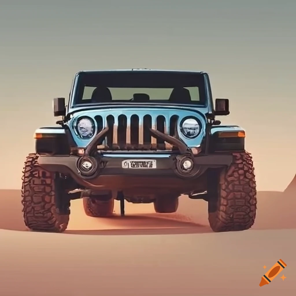 Off-road jeep side view on Craiyon