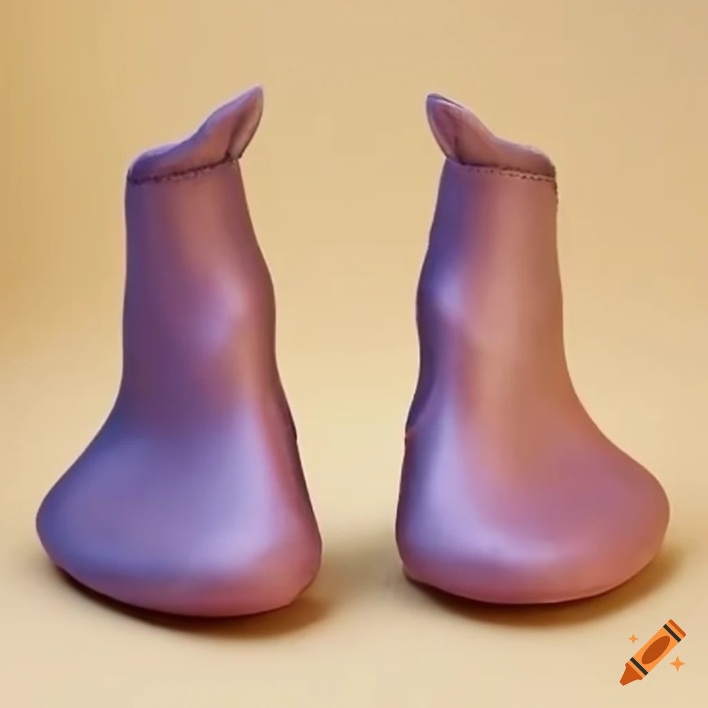 Duck feet shaped shoes on Craiyon