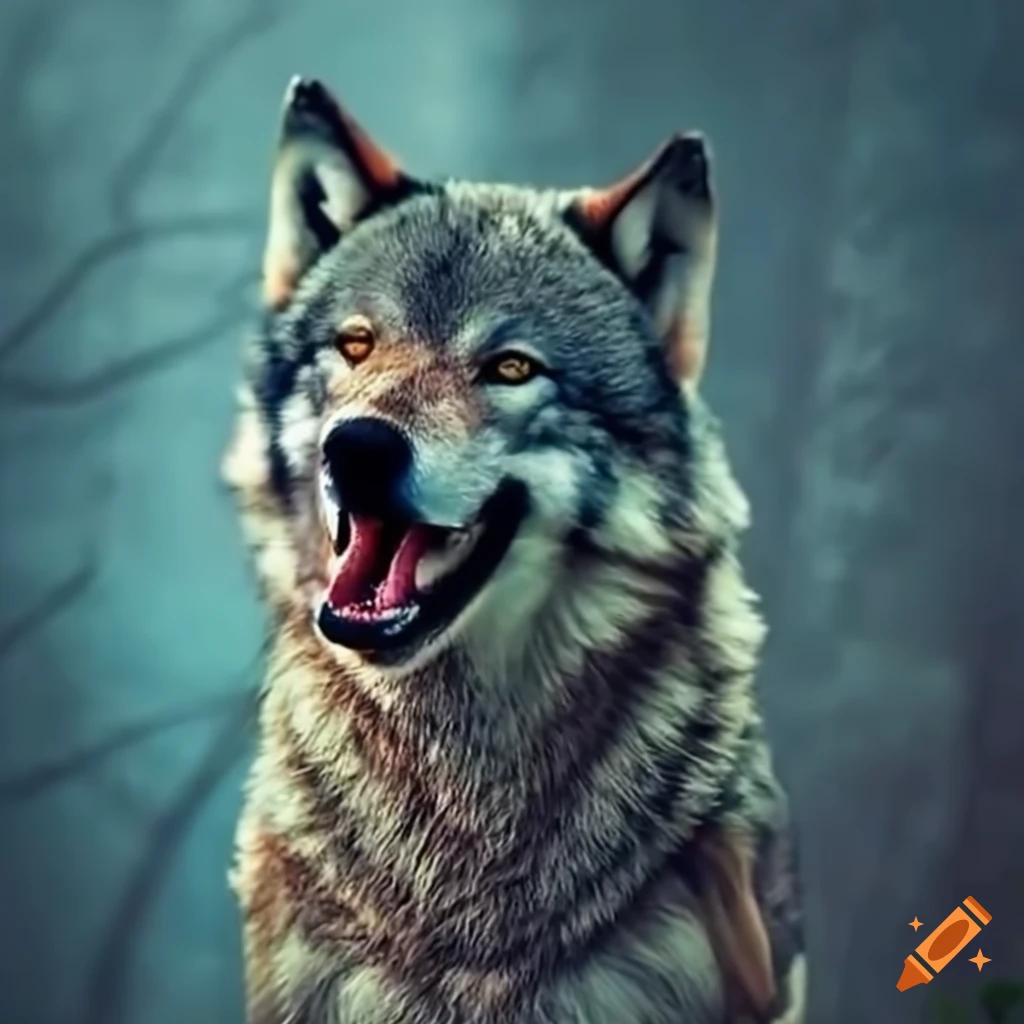 Creative depiction of a wolf with super strength on Craiyon