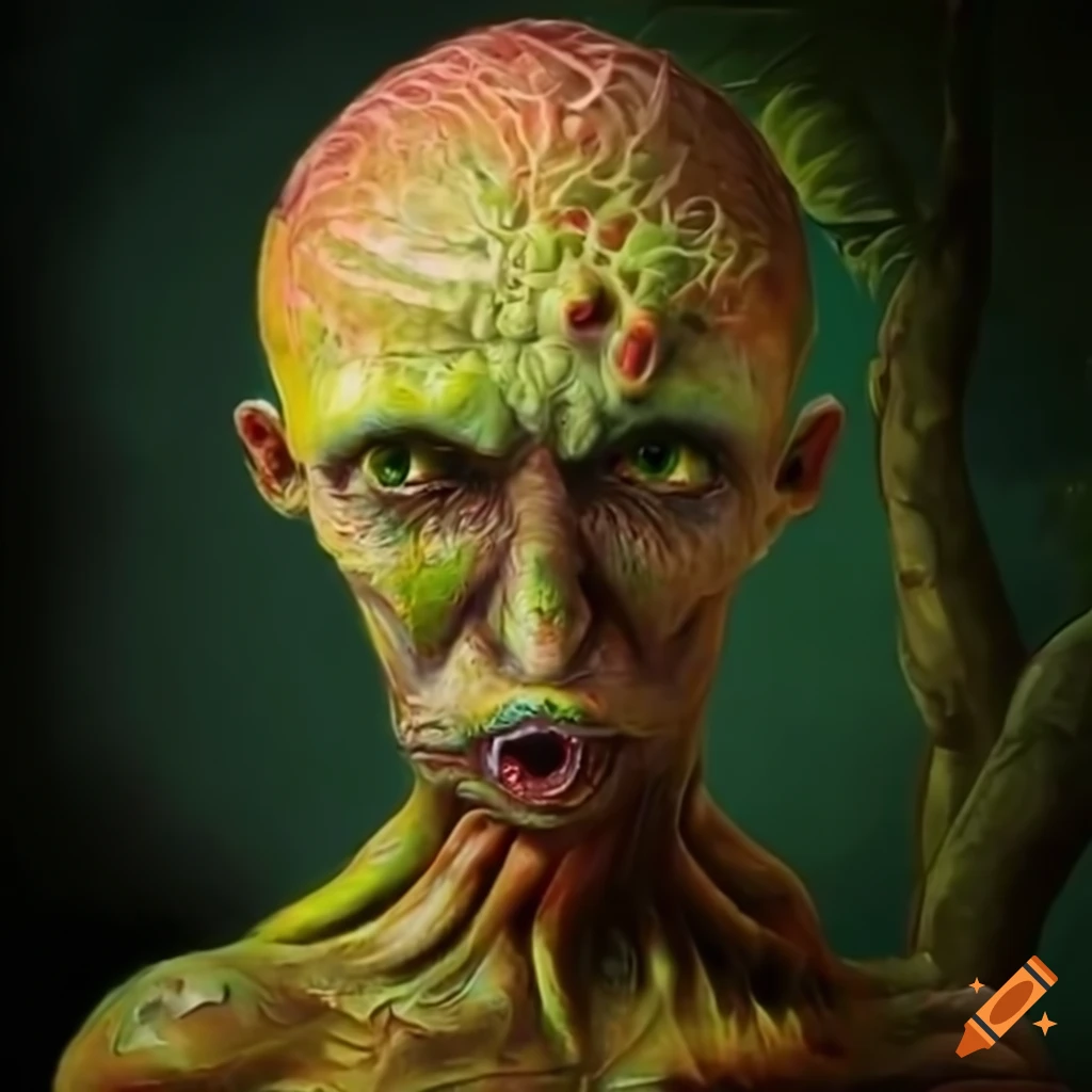 Mutant omega mart lemon fruit tree monster on Craiyon