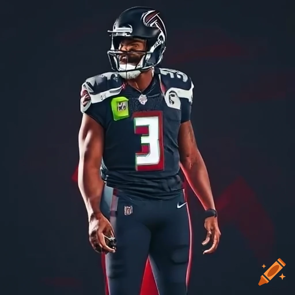 Russell wilson in a falcons jersey on Craiyon