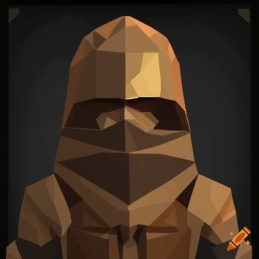 Soldier game icon in fantasy low poly style on Craiyon