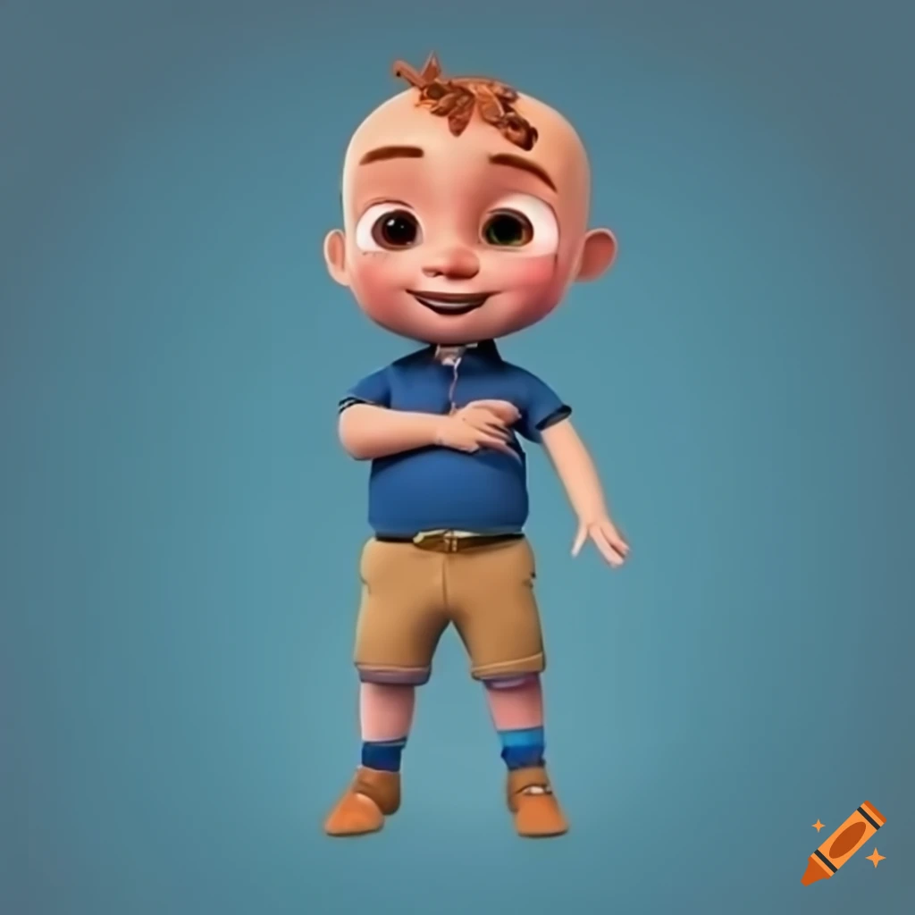 Cocomelon characters in navy blue polo shirts and khaki shorts on Craiyon