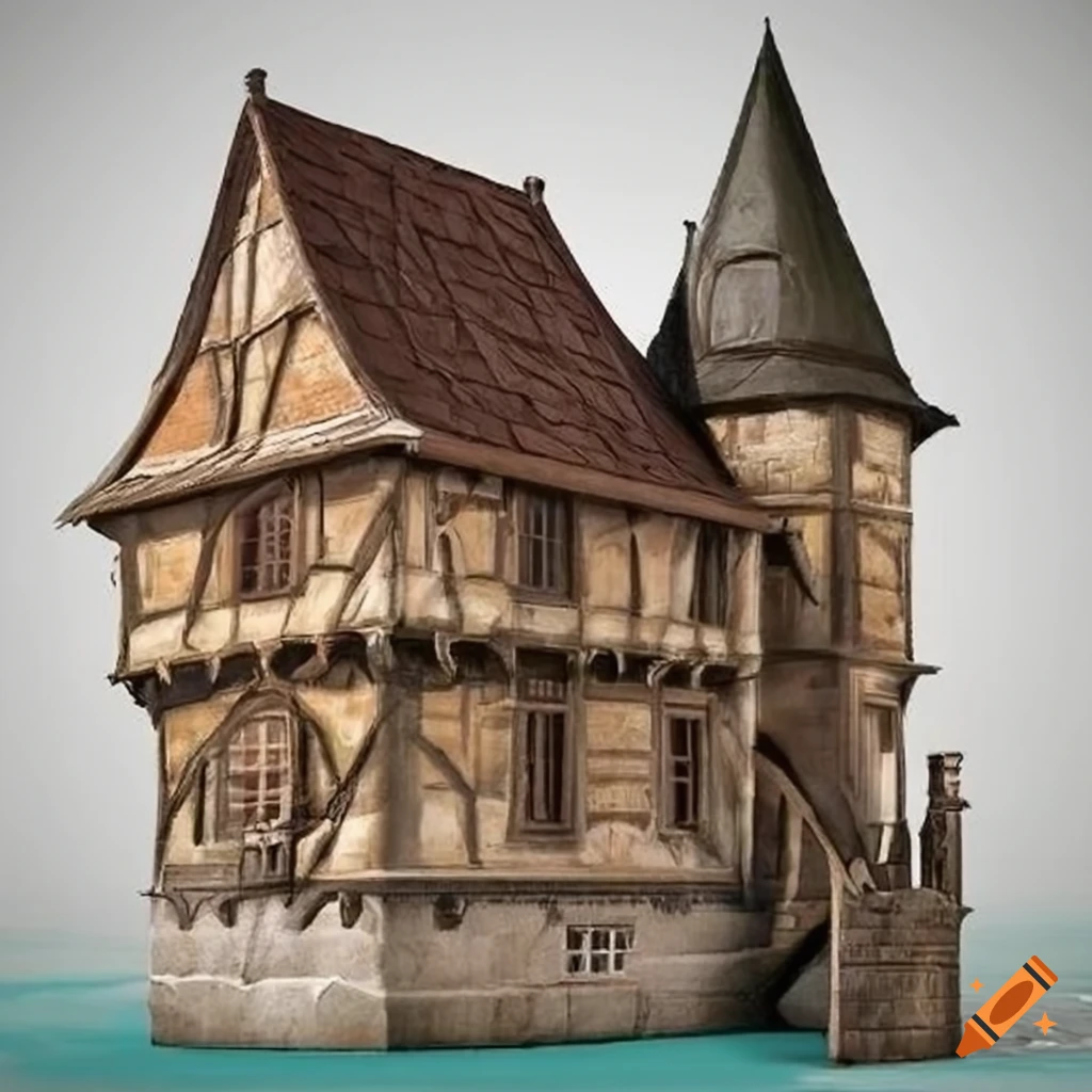 Medieval house on Craiyon