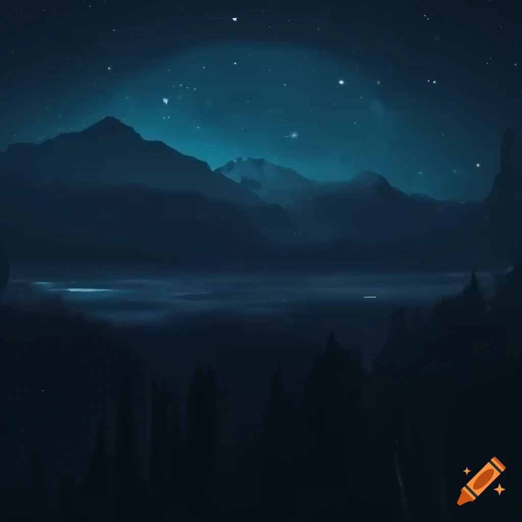Clean night landscape background for computer developer portfolio on ...