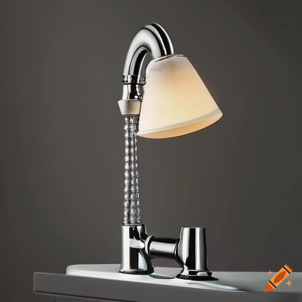 Kitchen faucet with lamp shade head on Craiyon