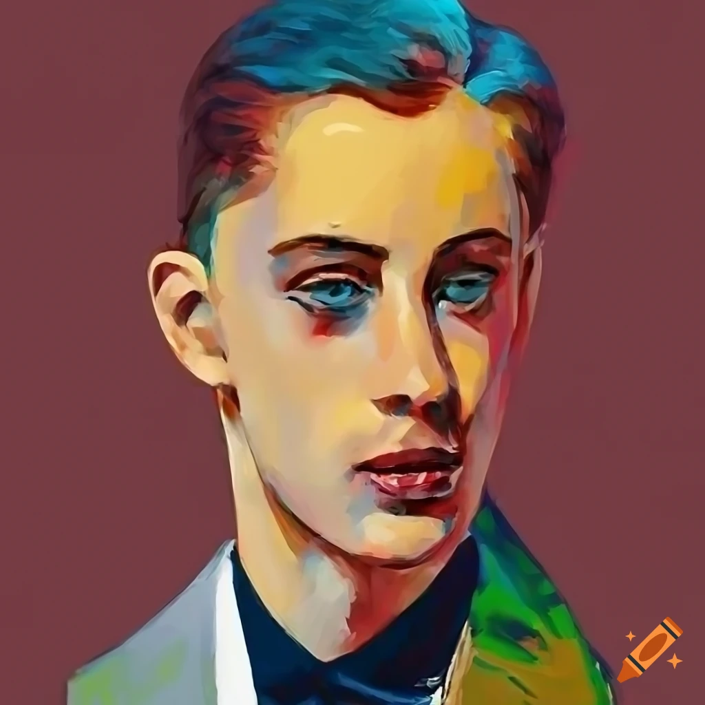 Digital painting of spanish model in madrid in the style of alex katz ...