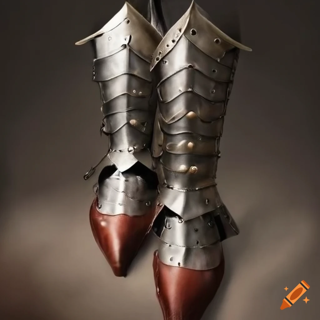 Medieval armor shoes on Craiyon