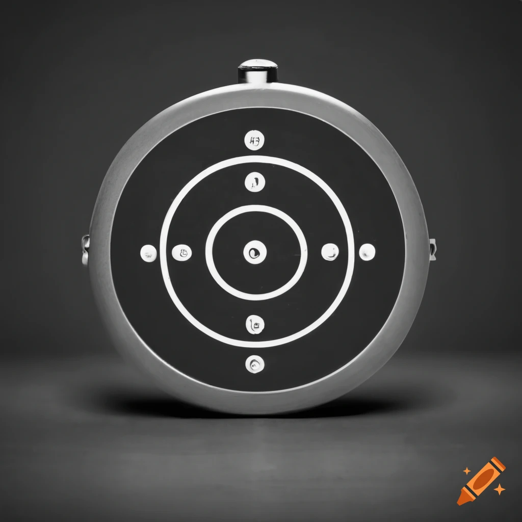 Target on a shooting range in black and white on Craiyon