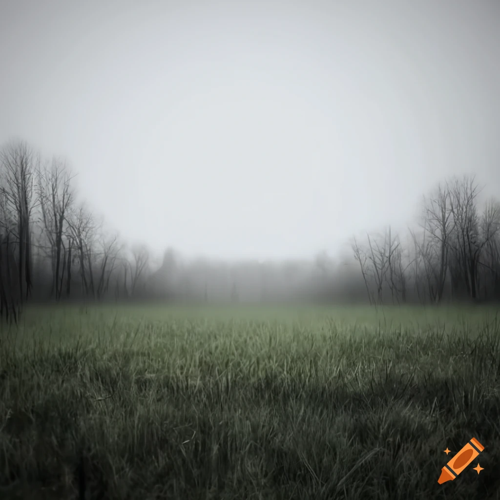 Long shot of an empty military battlefield with debris and burnt ...