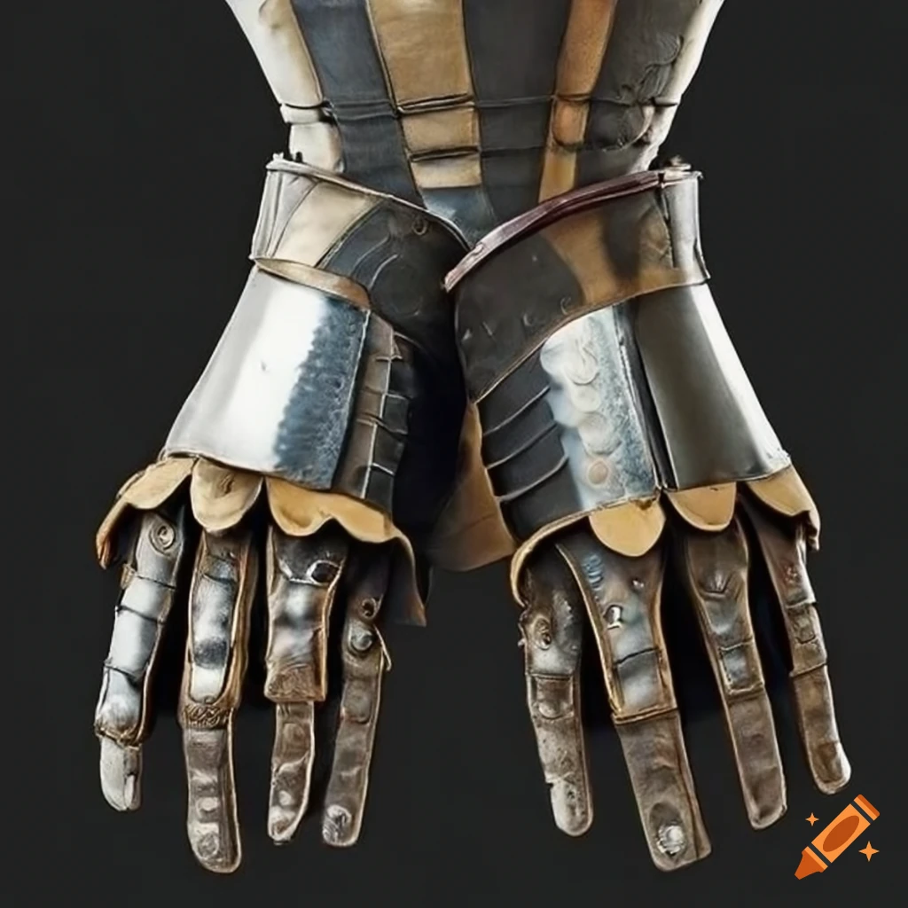 Medieval gloves armor on Craiyon