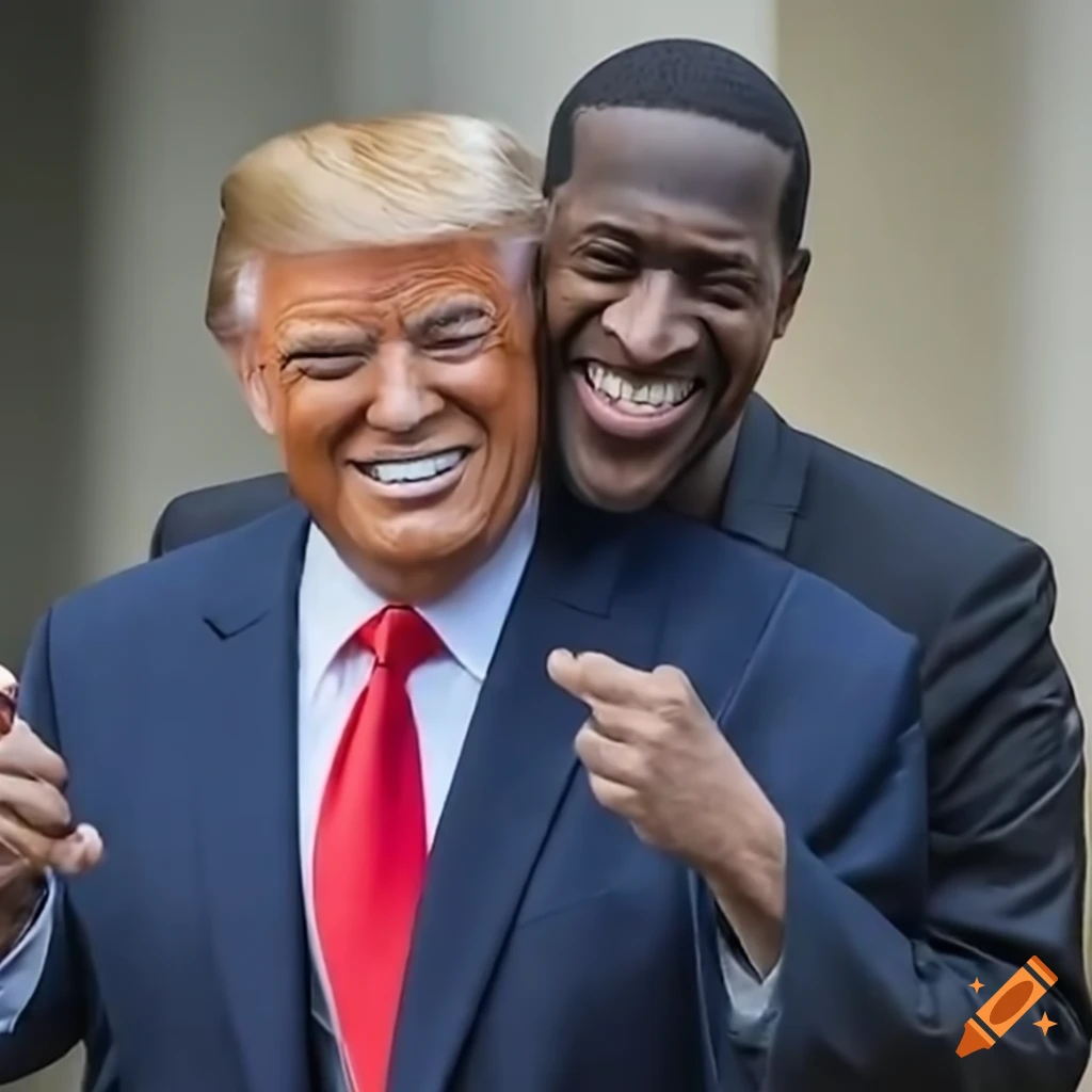 Cartoon characters smiling and shaking hands on Craiyon