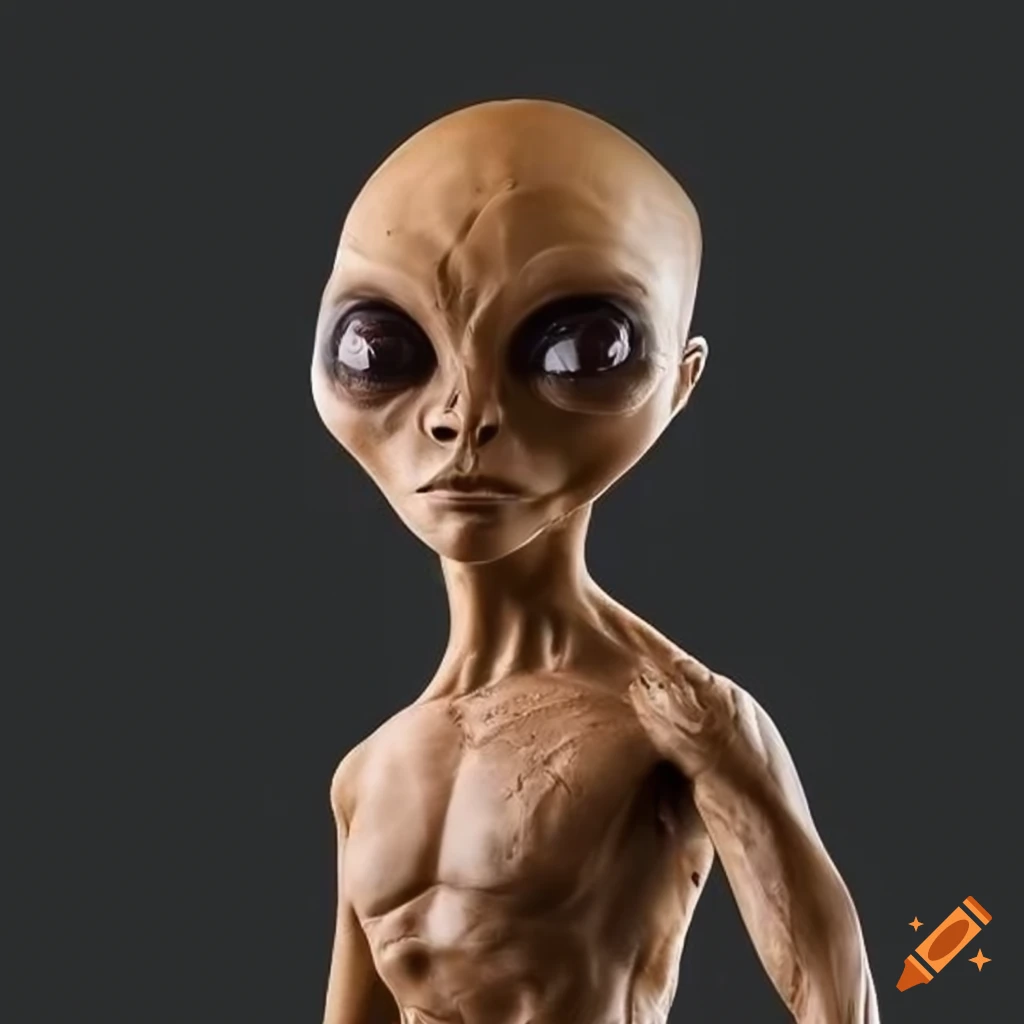 Brown alien full body on Craiyon