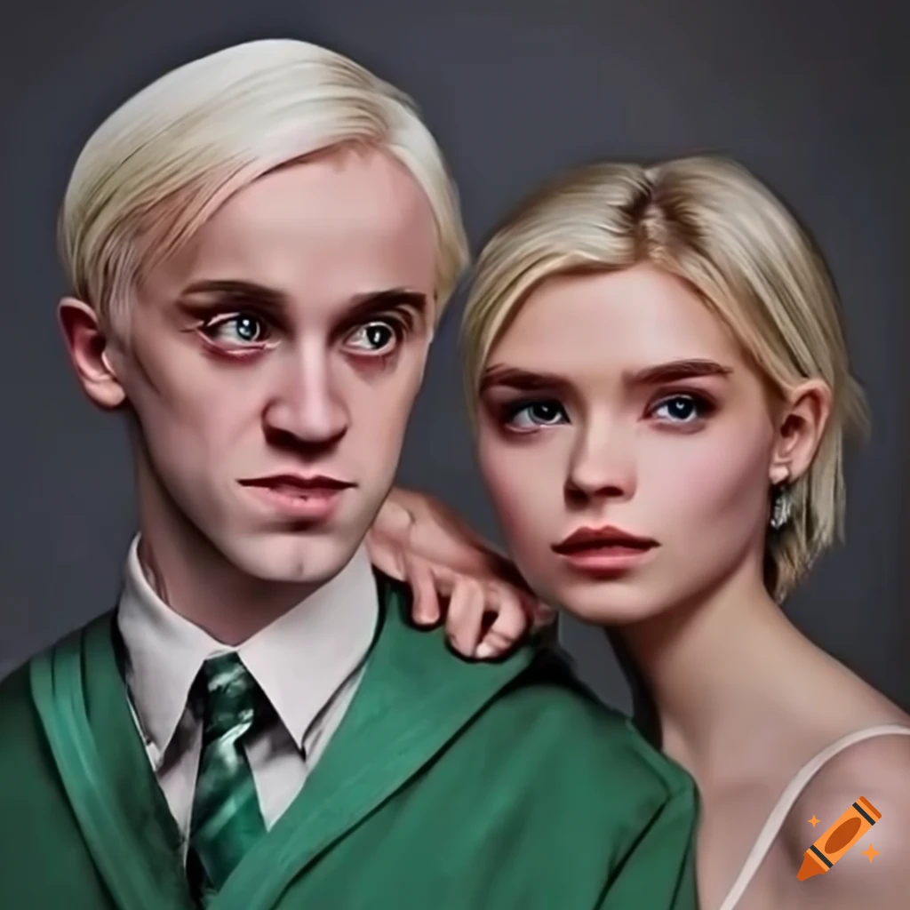 Draco malfoy with sophia on Craiyon
