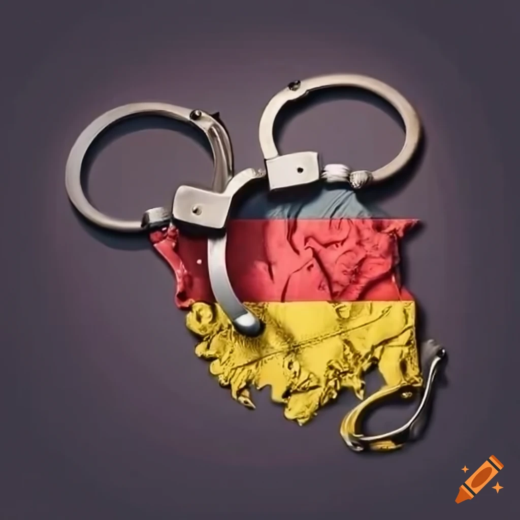 Germany with handcuffs concept on Craiyon