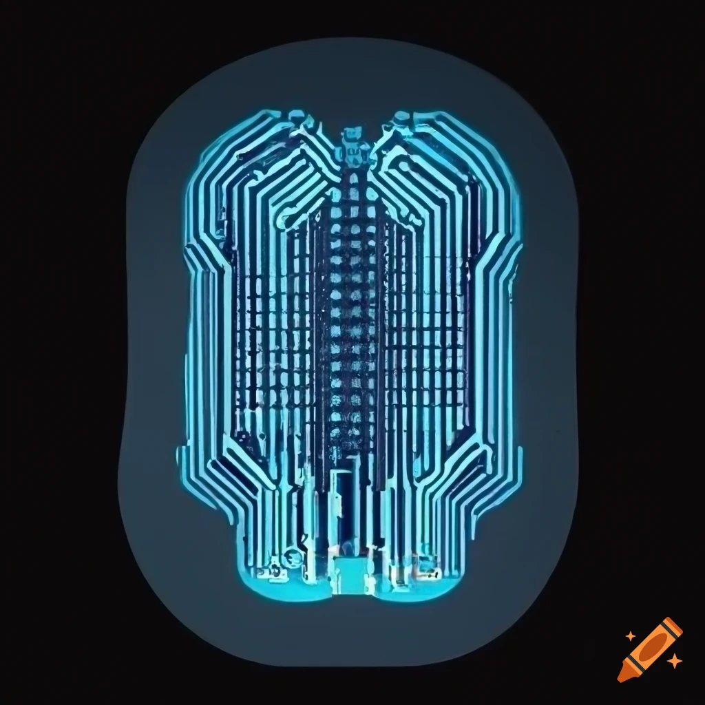 X-ray circuit board with interconnected wires on Craiyon