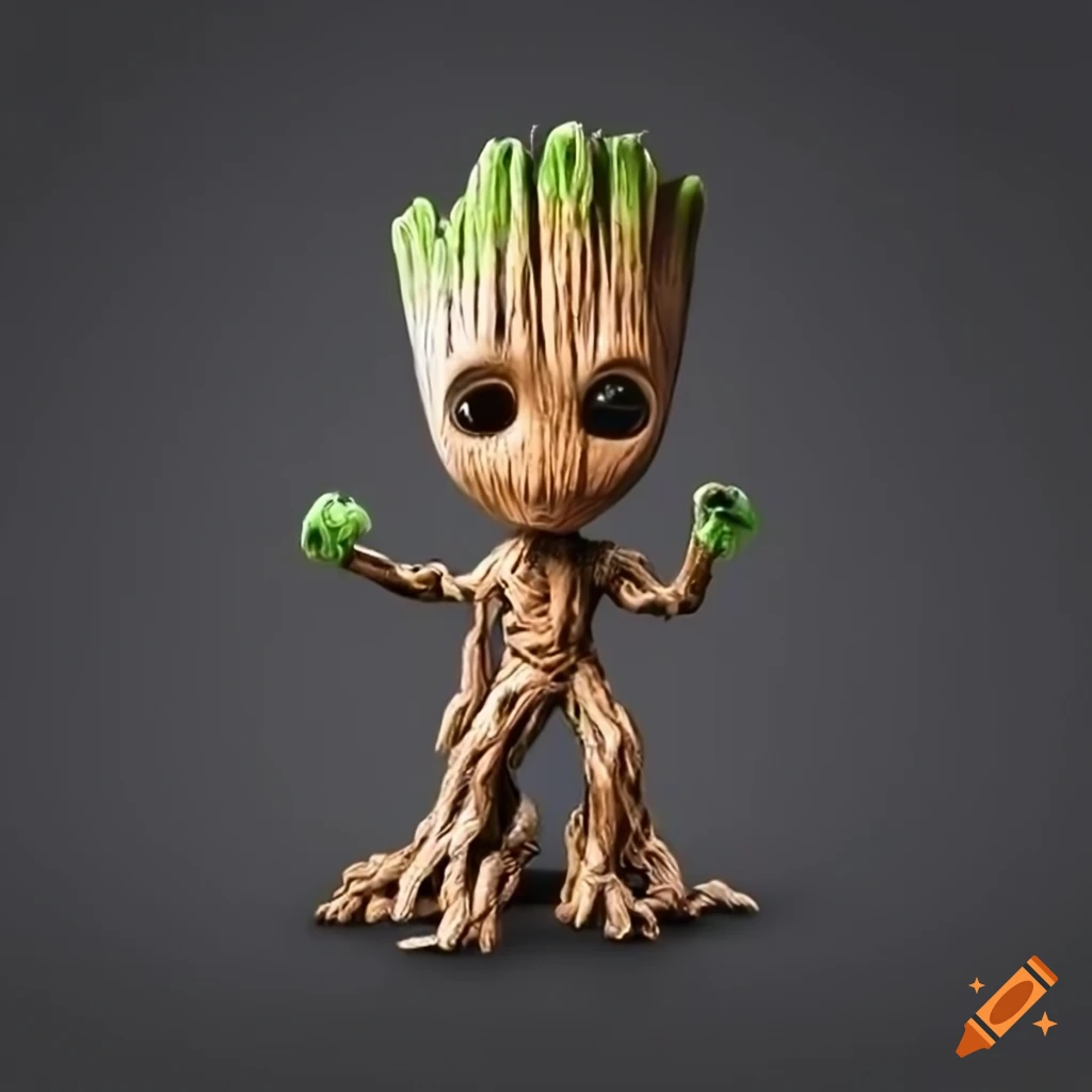 Little cute groot in full body view on Craiyon