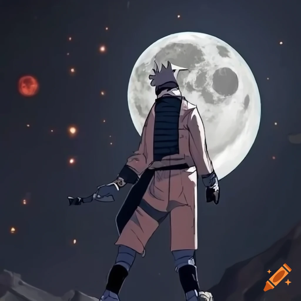 Naruto uzumaki on the moon on Craiyon