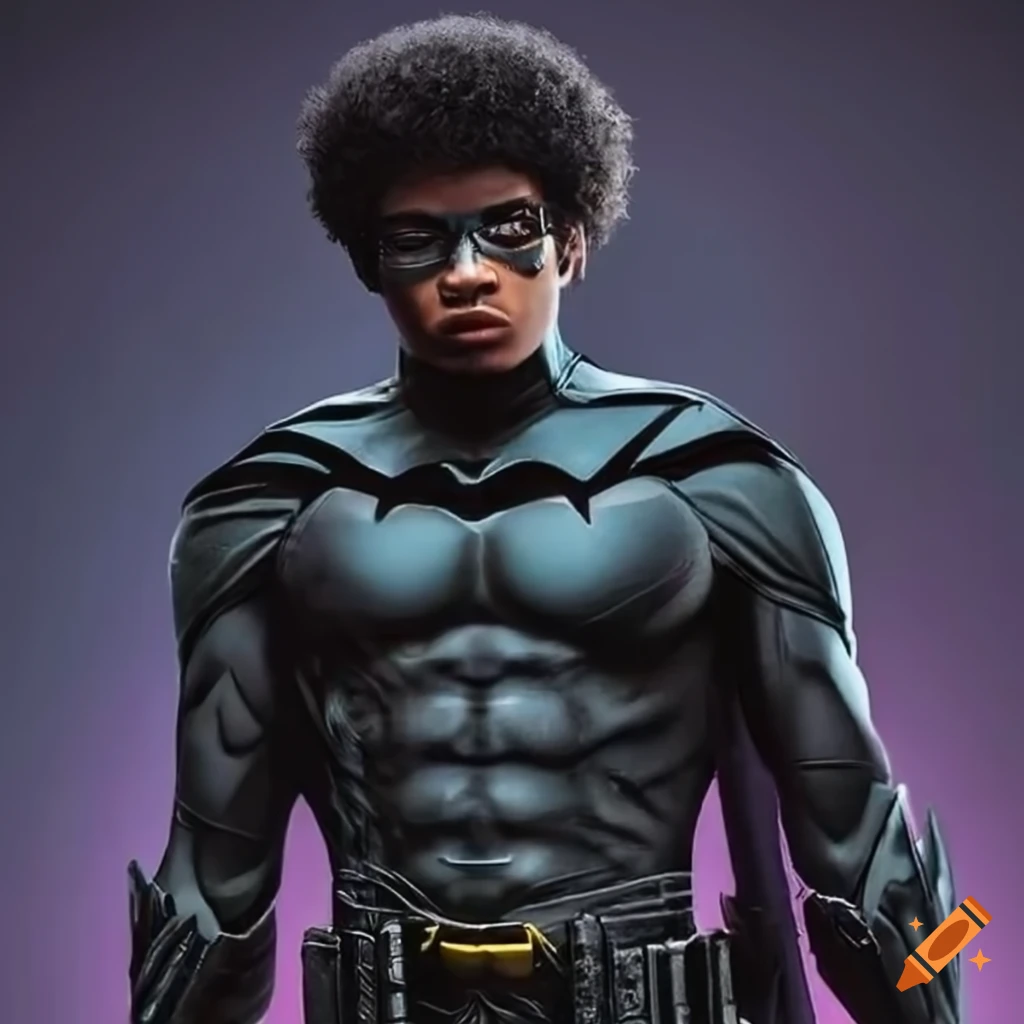 Young man in batman suit on Craiyon