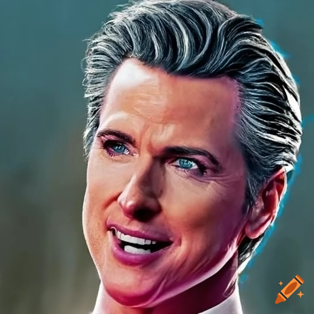 Greased gavin newsom on Craiyon