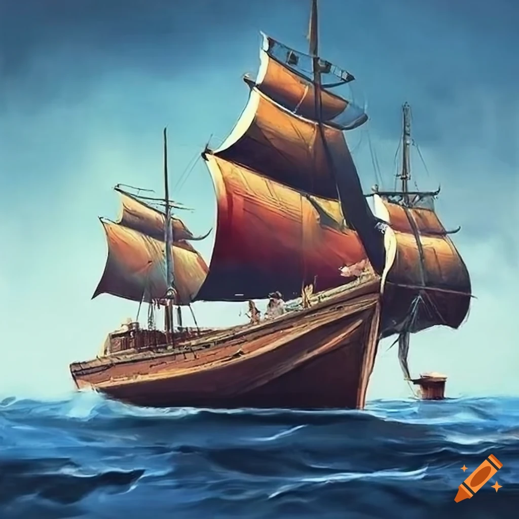 Icon of a quinquereme war boat on Craiyon