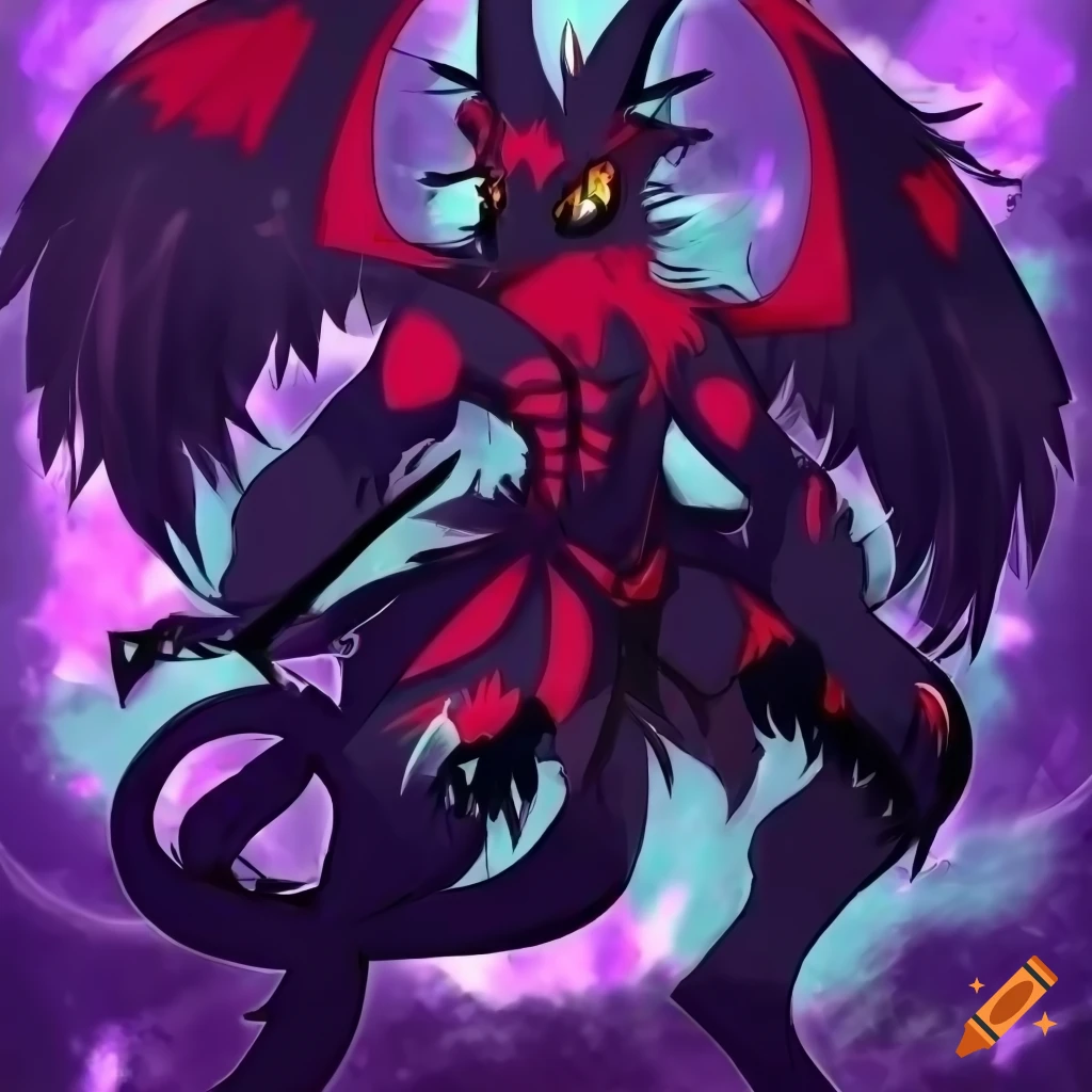 Ethereal anthro avian goat demon in fantasy anime style on Craiyon