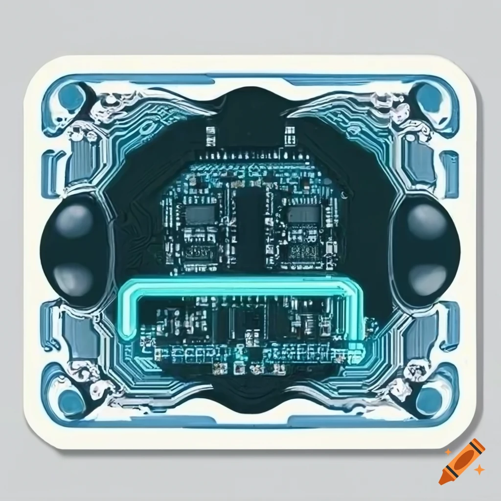X-ray of a circuit board with interconnected wires on Craiyon