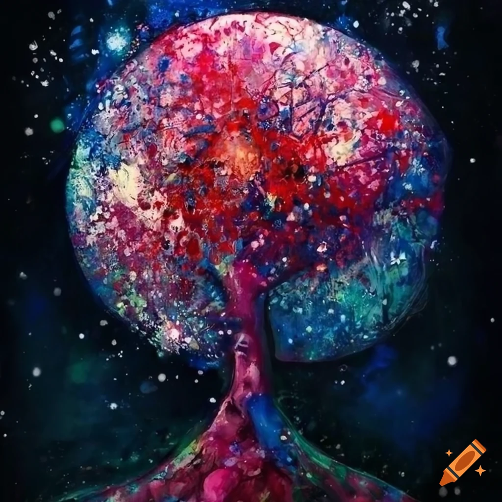 Galaxy within a tree: art by various artists on Craiyon