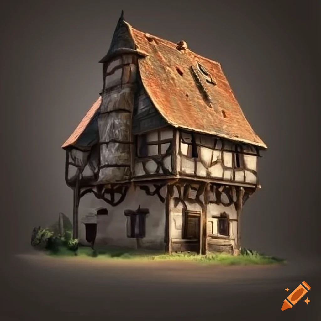 Medieval house on Craiyon