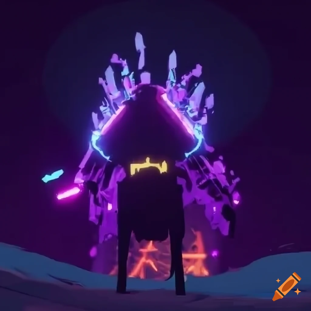 Risk of rain 2 hacking in purple theme on Craiyon